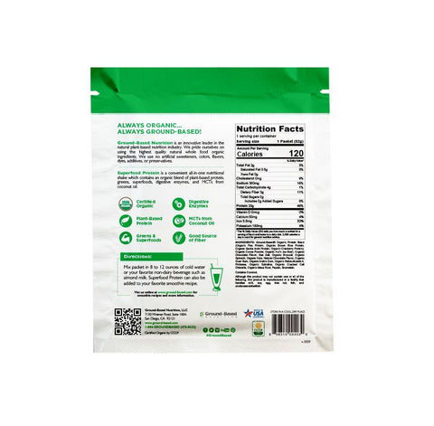 Plant Based Protein Powder Superfood – Single Serving Packet Chocolate ...