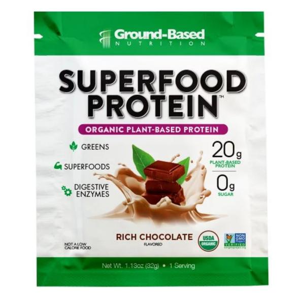 Plant Based Protein Powder Superfood – Single Serving Packet Chocolate ...